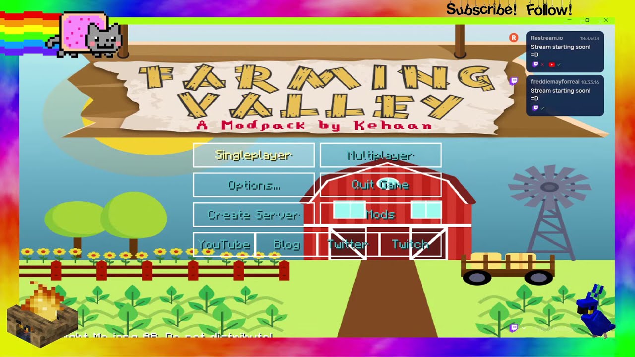 Minecraft Farming Valley Mod Stream 1 | Multistreaming with Restream.io ...