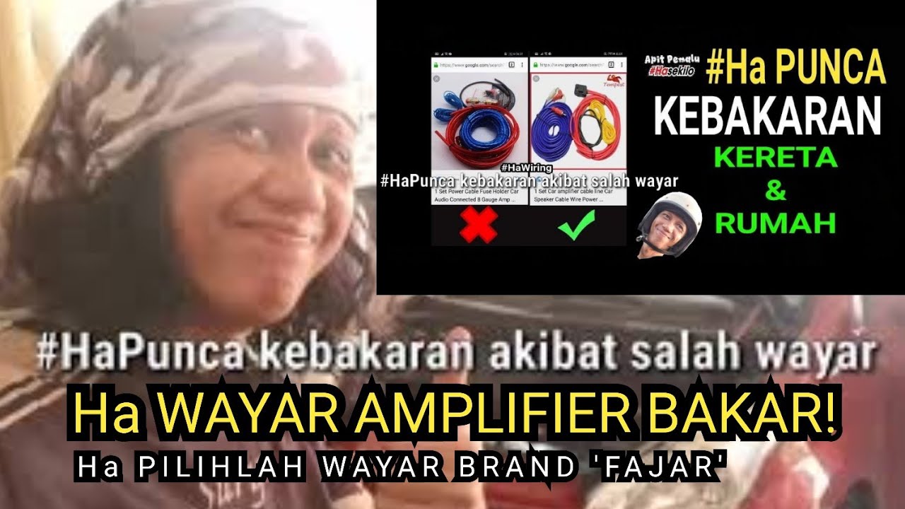 Ha SUBWOOFER caught on fire punca kereta terbakar rumah bakar wiring ...