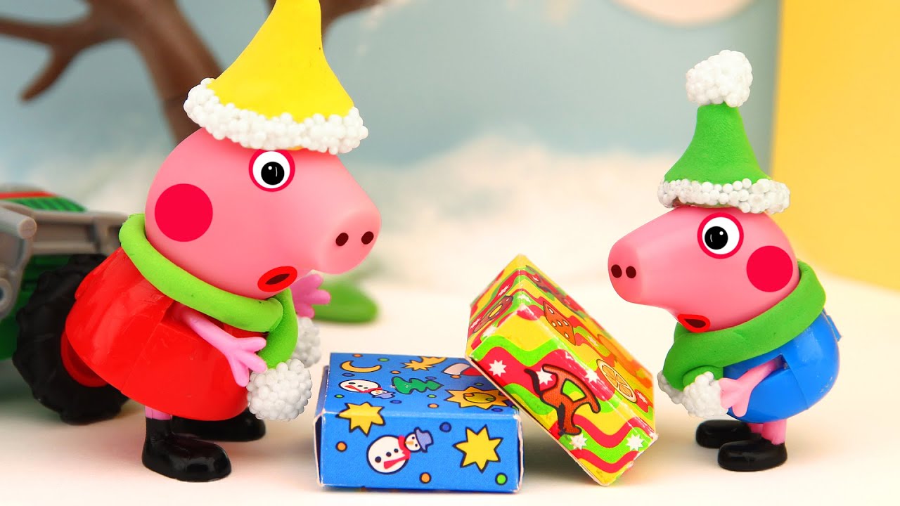 Gifts from Santa Claus, gifts for Peppa and George, Peppa Pig TV, New ...