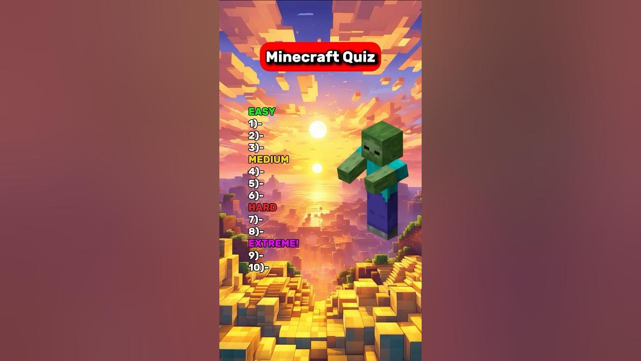 🎮 How Well Do You Know Minecraft? Guess the Mobs and Characters! 🟩#quiz #minecraft # ...