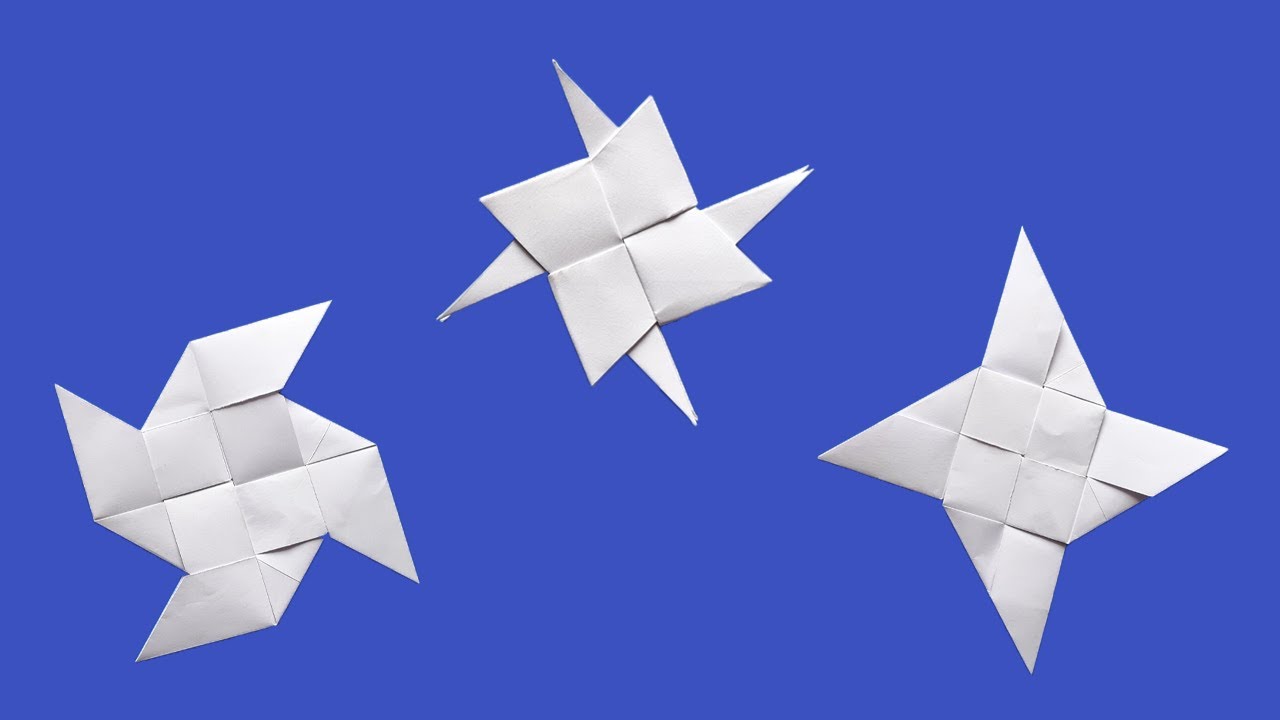 How to make 3 types of Ninja Star (Origami) - YouTube