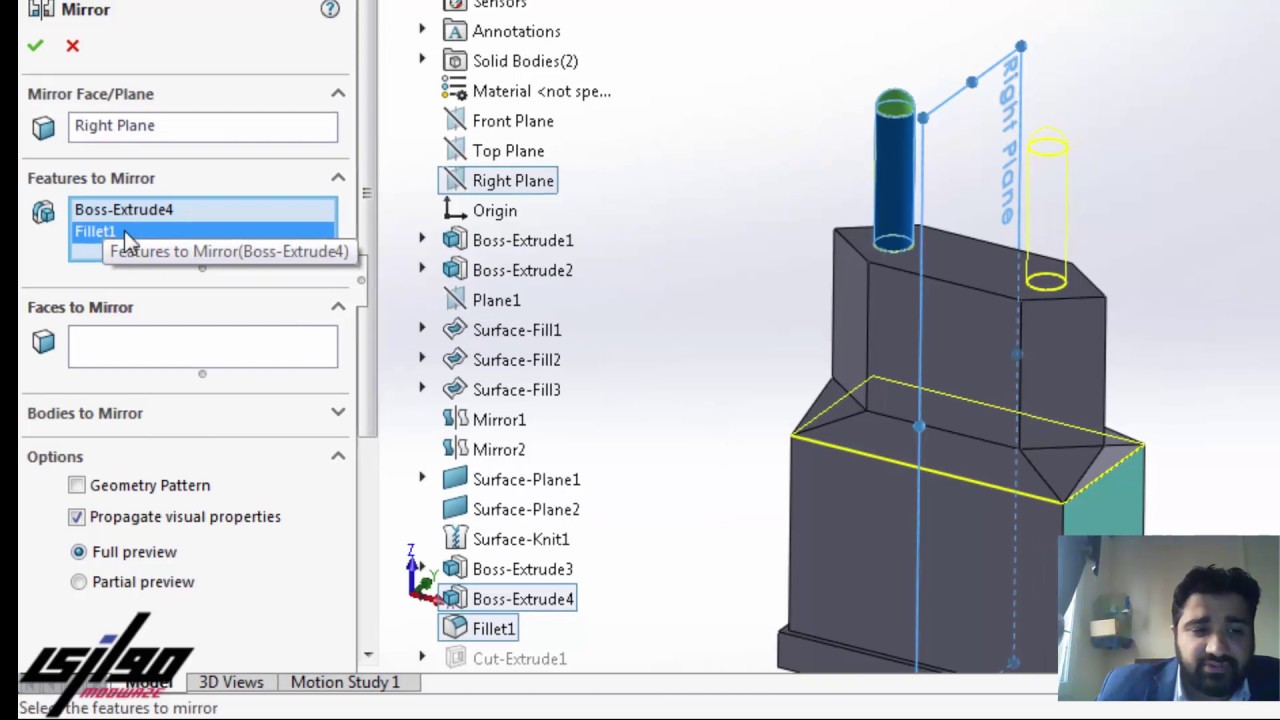 Solidworks Mirror Feature YouTube Solidworks Mirror Feature YouTube