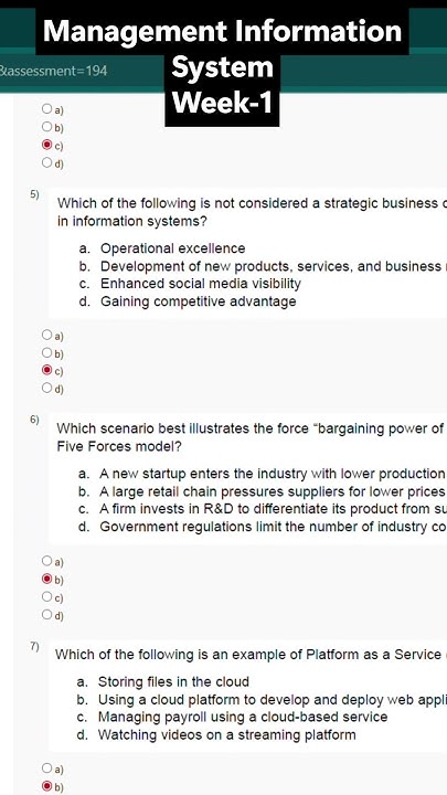 NPTEL Management Information System Week 1 Assignment Answers | July–Dec 2025 | NOC25‑MG133 ...