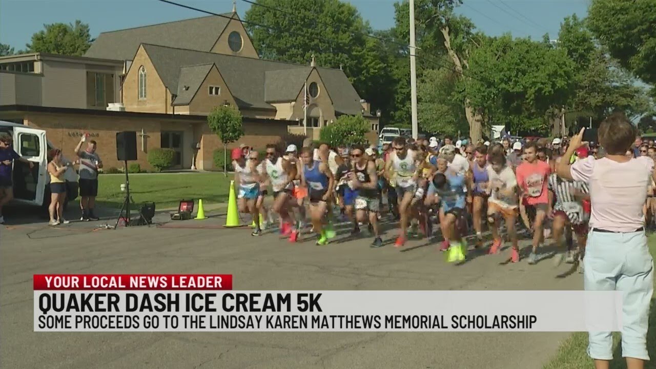 Quaker Dash Ice Cream 5K to benefit Lindsay Karen Matthews Memorial Scholarship - YouTube