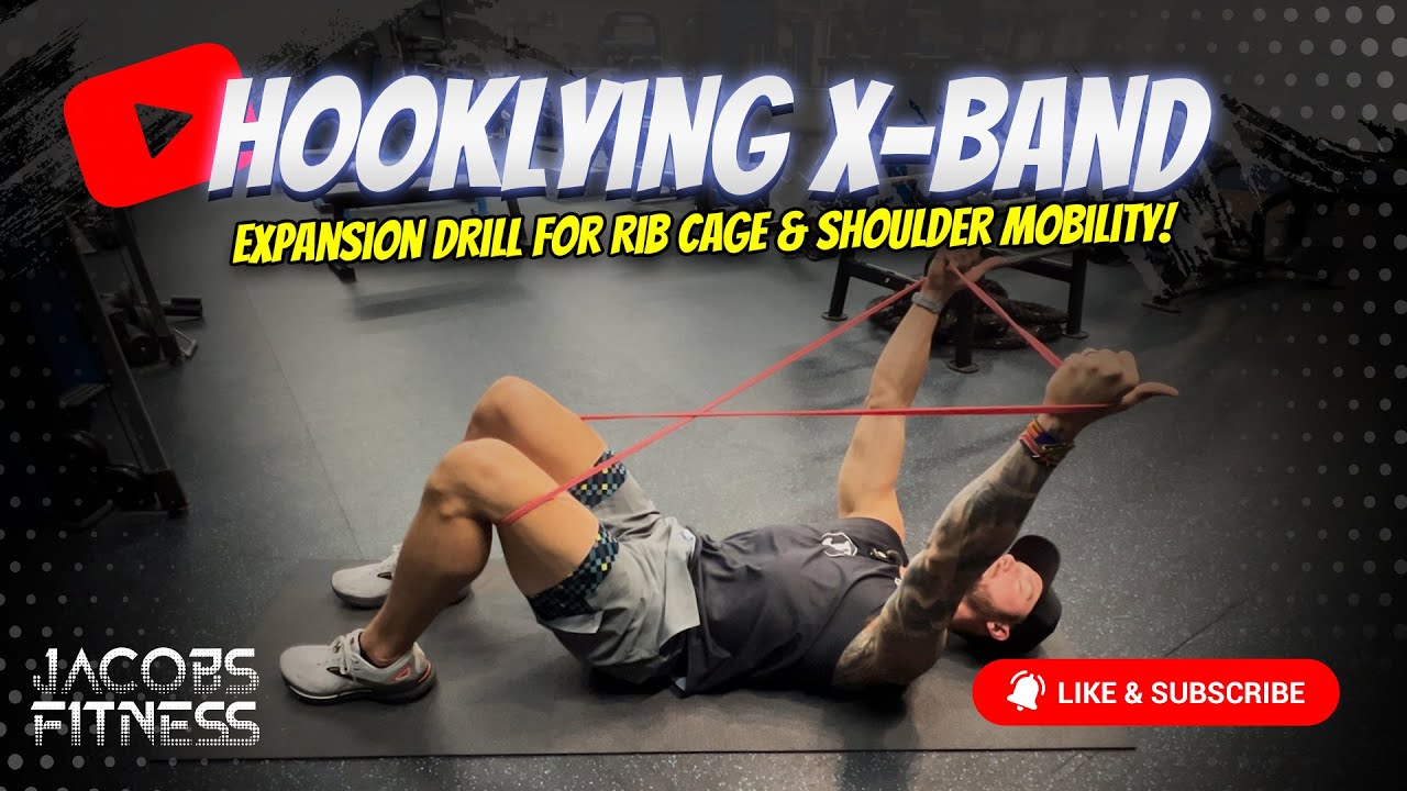 Hooklying X-Band - Rib Cage & Shoulder Mobility Expansion Drill - YouTube