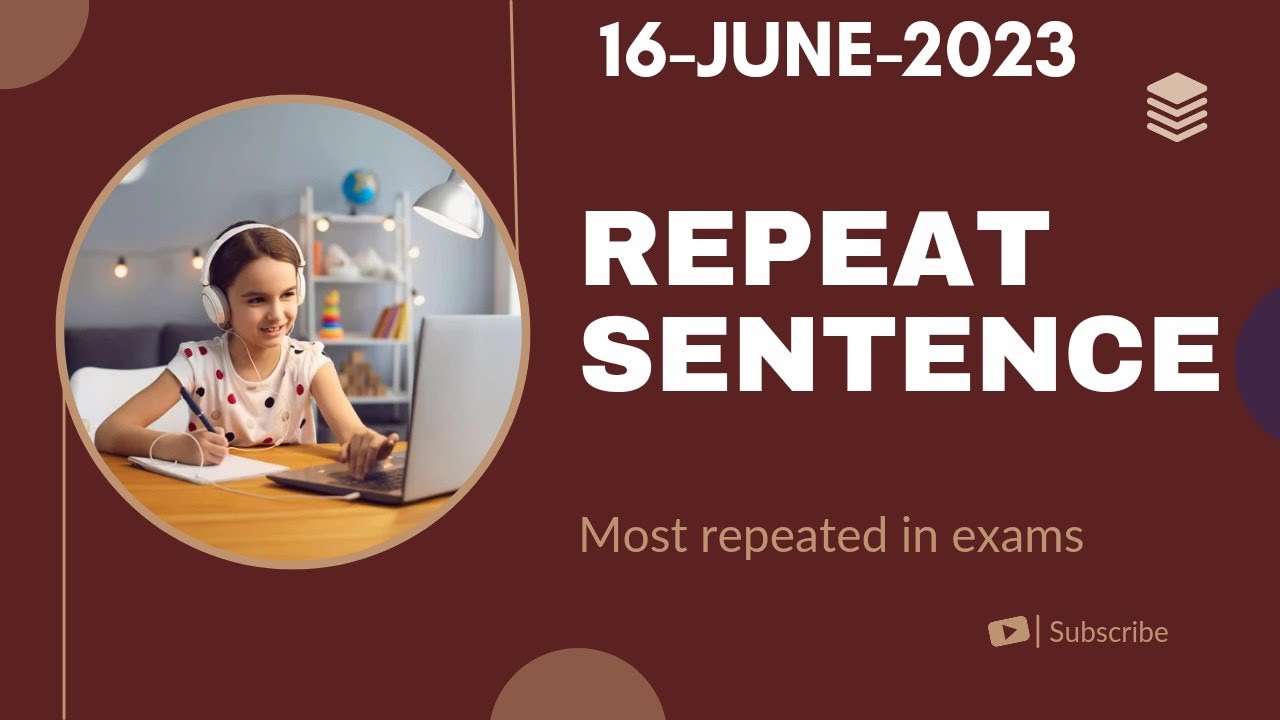PTE Speaking Repeat Sentences | repeat sentence practice pte - YouTube