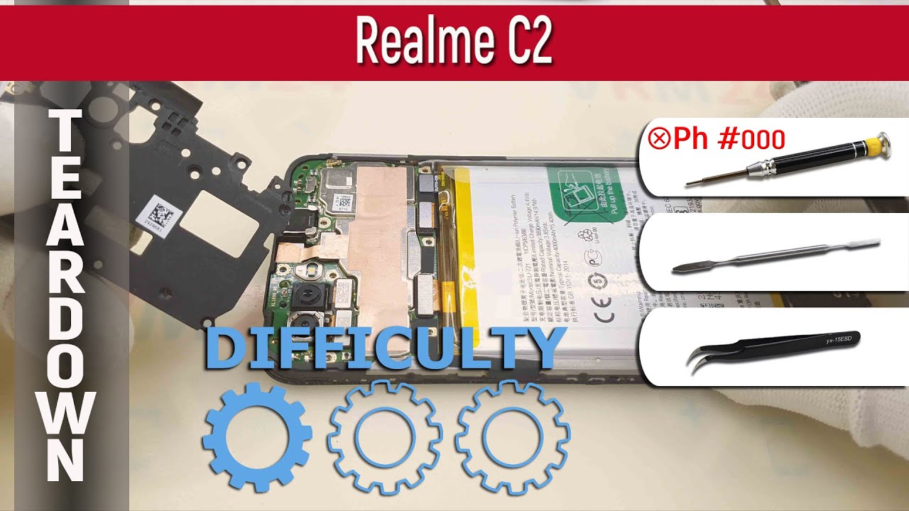 Realme C2 (RMX1941) 📱 Teardown Take apart Tutorial - YouTube