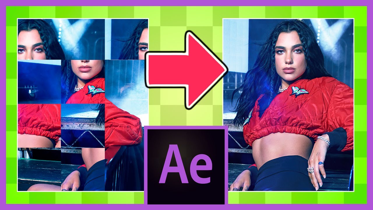 Armado y TRANSICION de imágenes con cuadros en After effects - YouTube