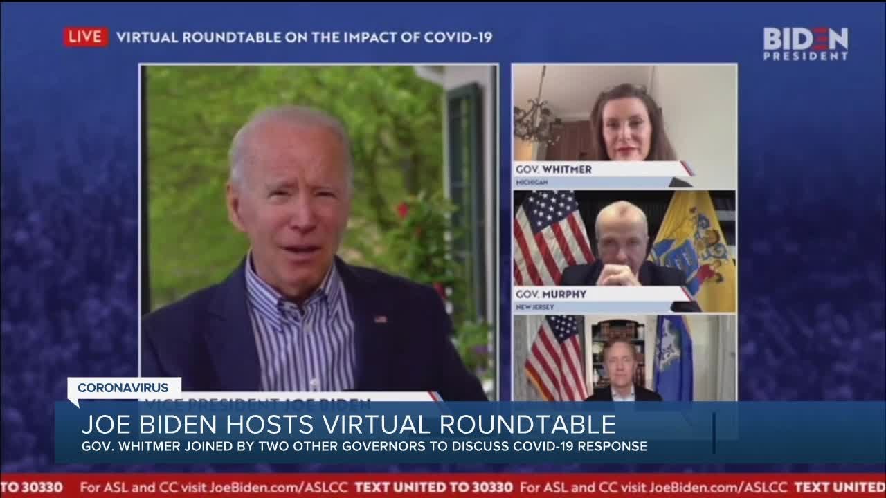 Joe Biden hosts virtual roundtable - YouTube