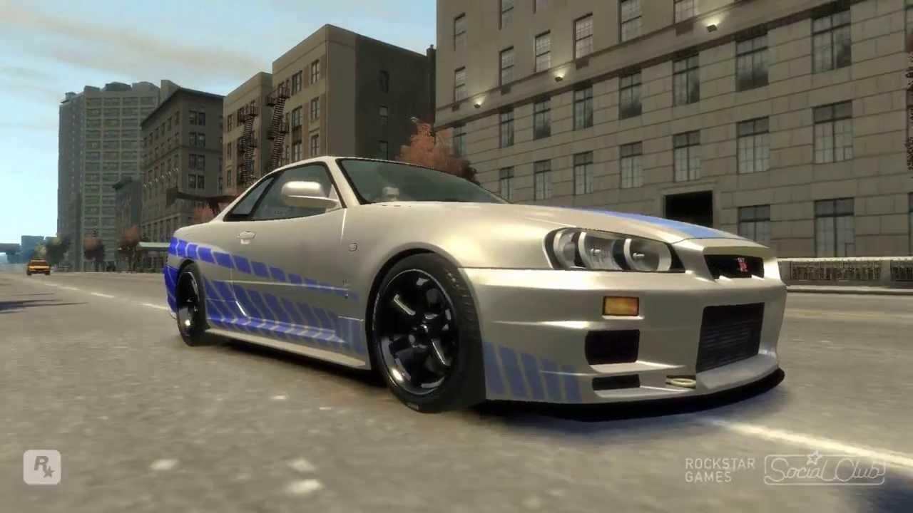 Nissan Skyline GT-R R34 FnF - Gta IV (1080p) - YouTube