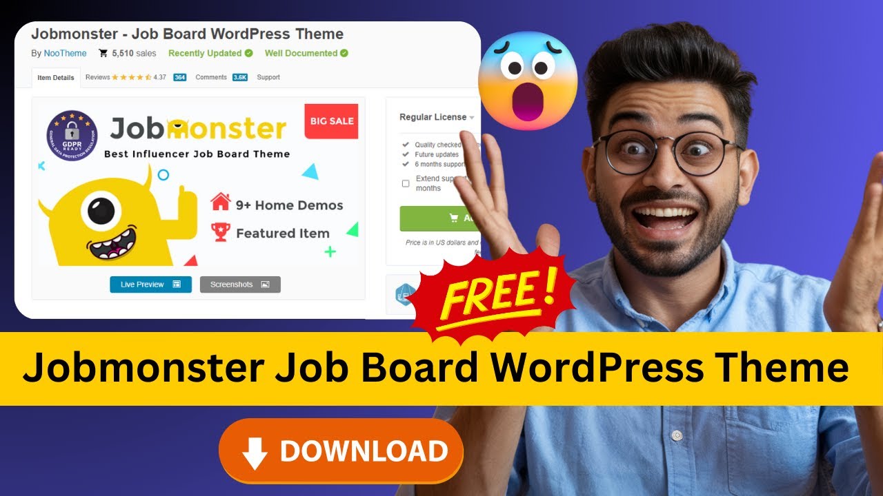 How to Download Jobmonster Job Board WordPress Theme for Free - YouTube
