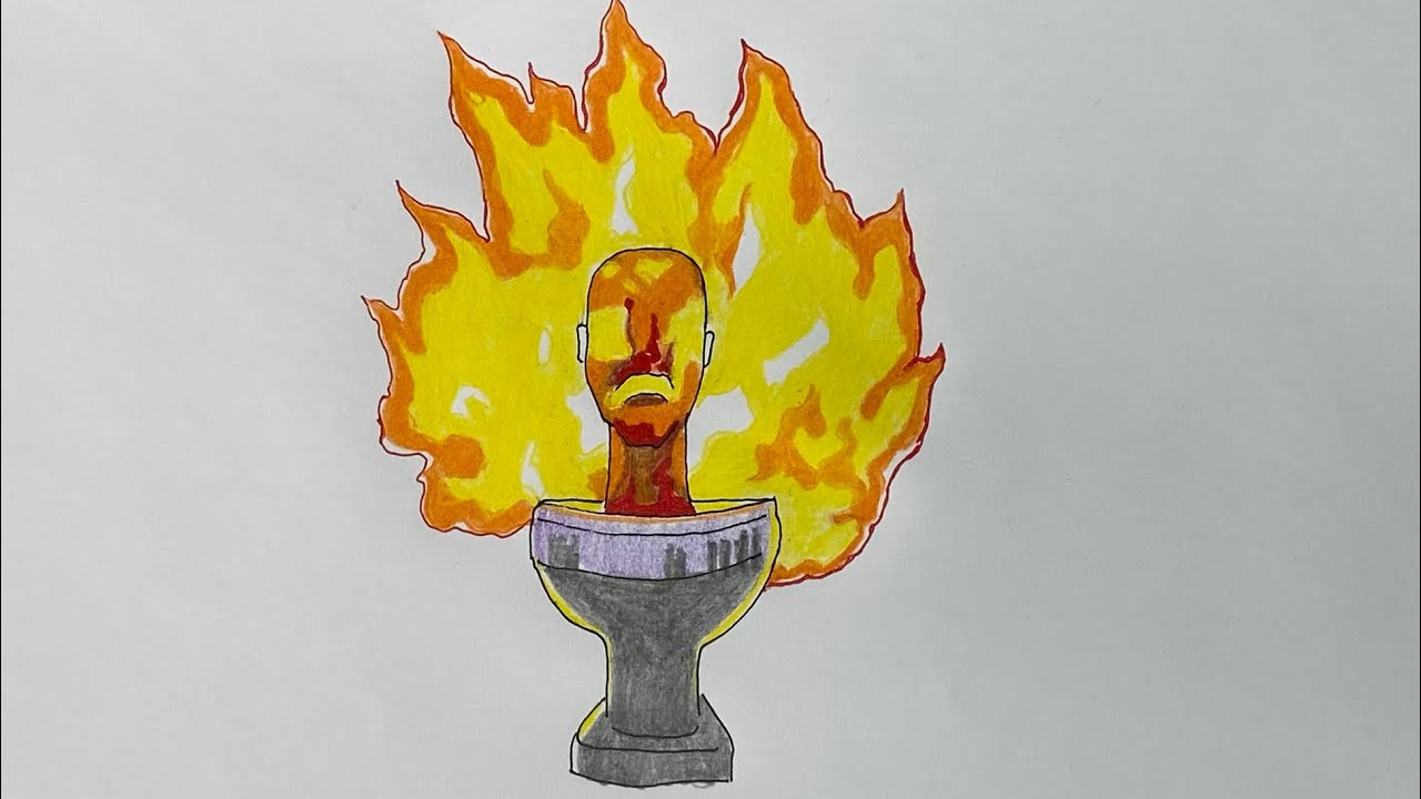 How To Draw Fire Skibidi Toilet in Skibidi 69 part 1 - YouTube