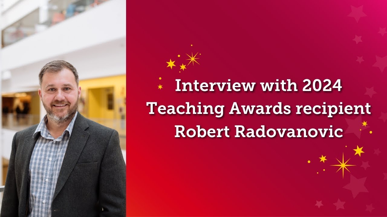 Interview with Robert Radovanovic | 2024 UCalgary Teaching Awards - YouTube