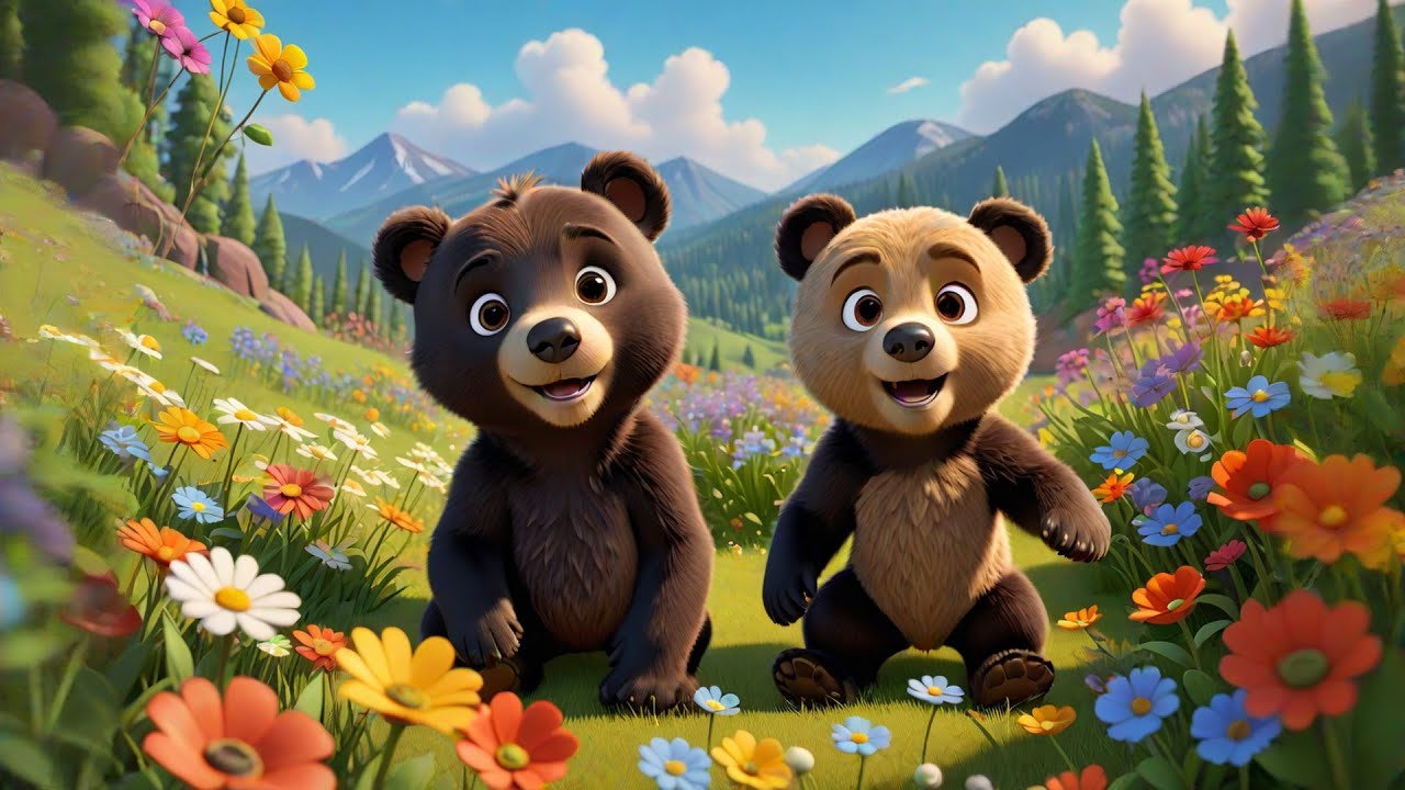 Four Little Bears Learn Fast and Slow | Fun Educational Song for Kids ...