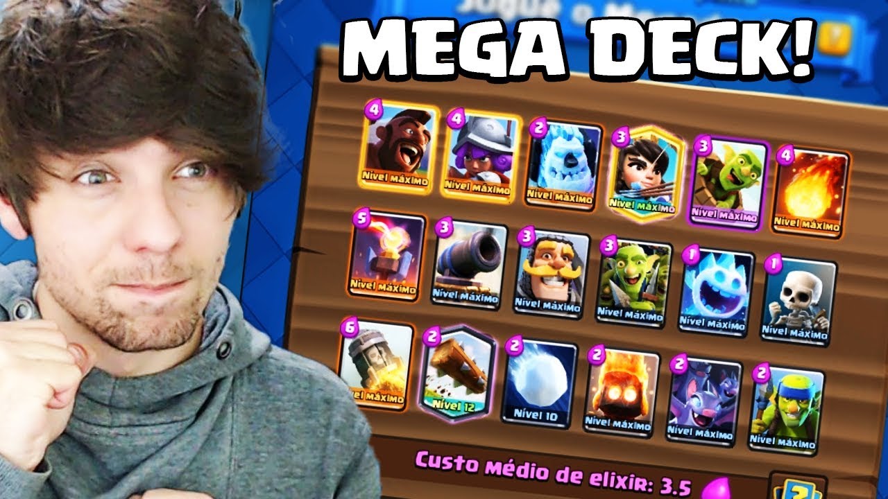 QUE LOUCO! FIZ O LOG BAIT E O DECK 2.6 NO DESAFIO DO MEGA DECK - Clash ...