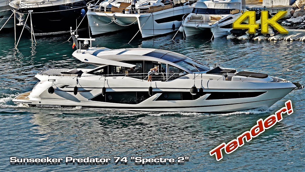 Sunseeker Predator 74 "Spectre2" recovering tender - YouTube