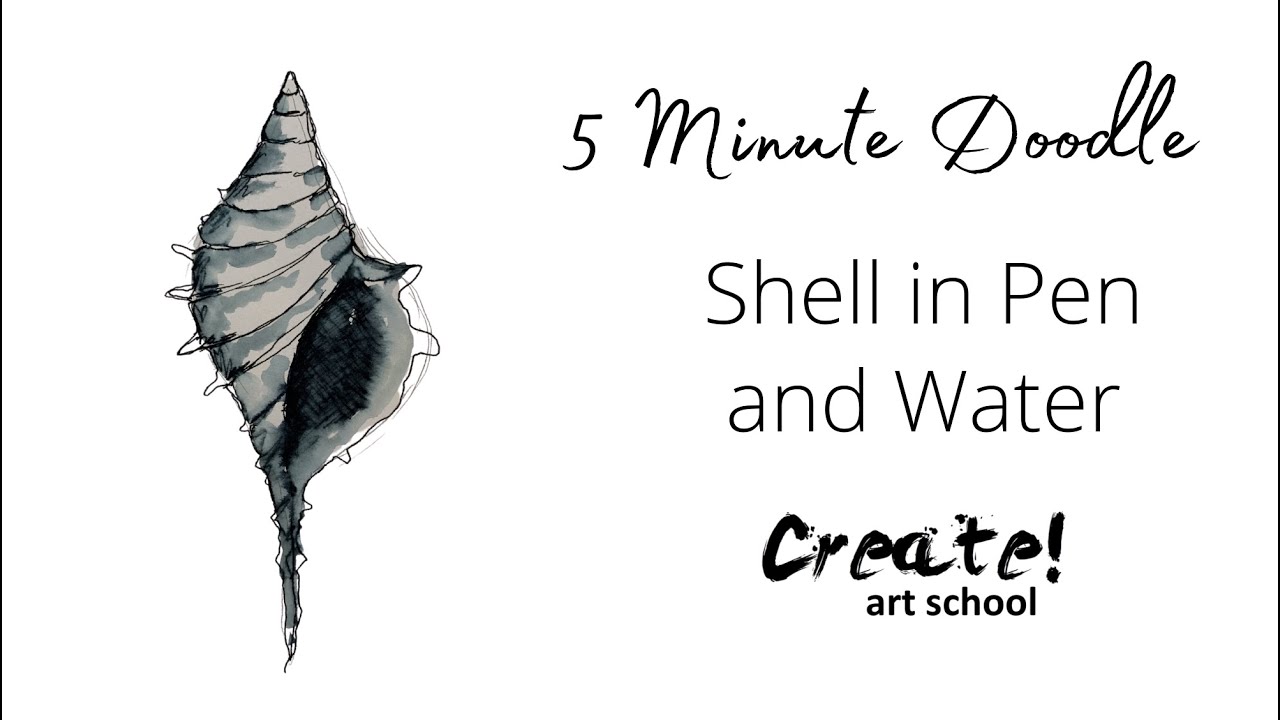 Pen and water drawing of a Shell [SIMPLE] - YouTube