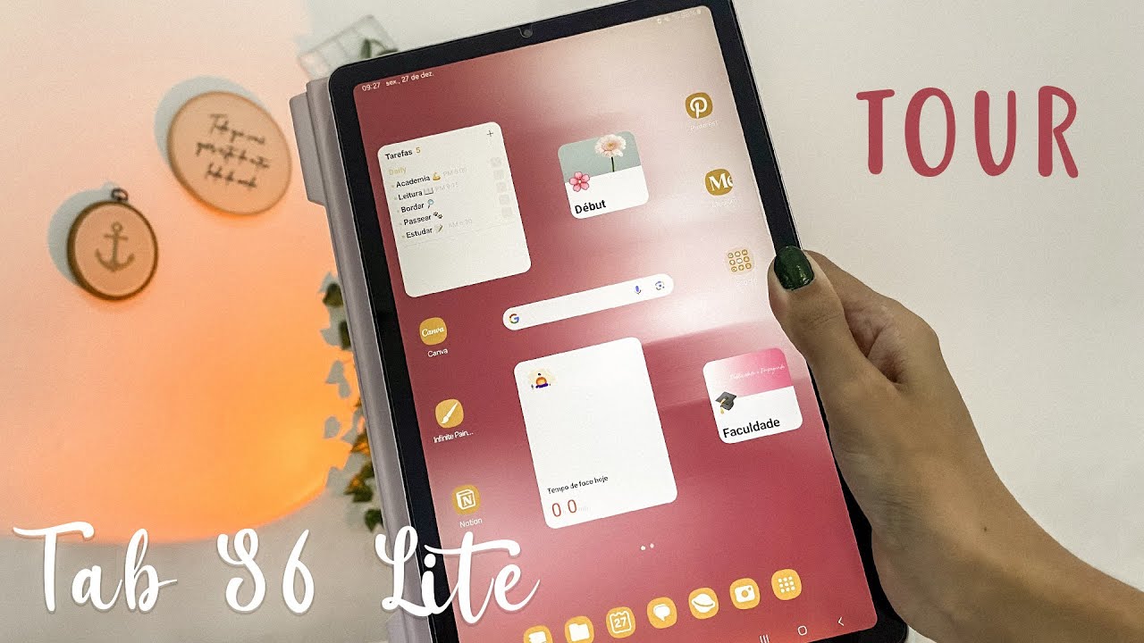 Tour pelo tablet ★ Tab S6 Lite ★ Apps de estudo, produtividade ...