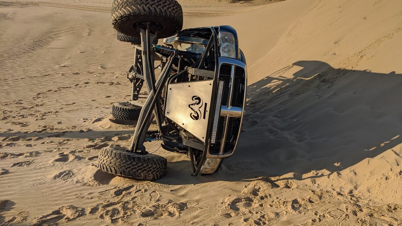 LS SWAPPED PRERUNNER DODGE ROLLS IN THE DUNES! - YouTube