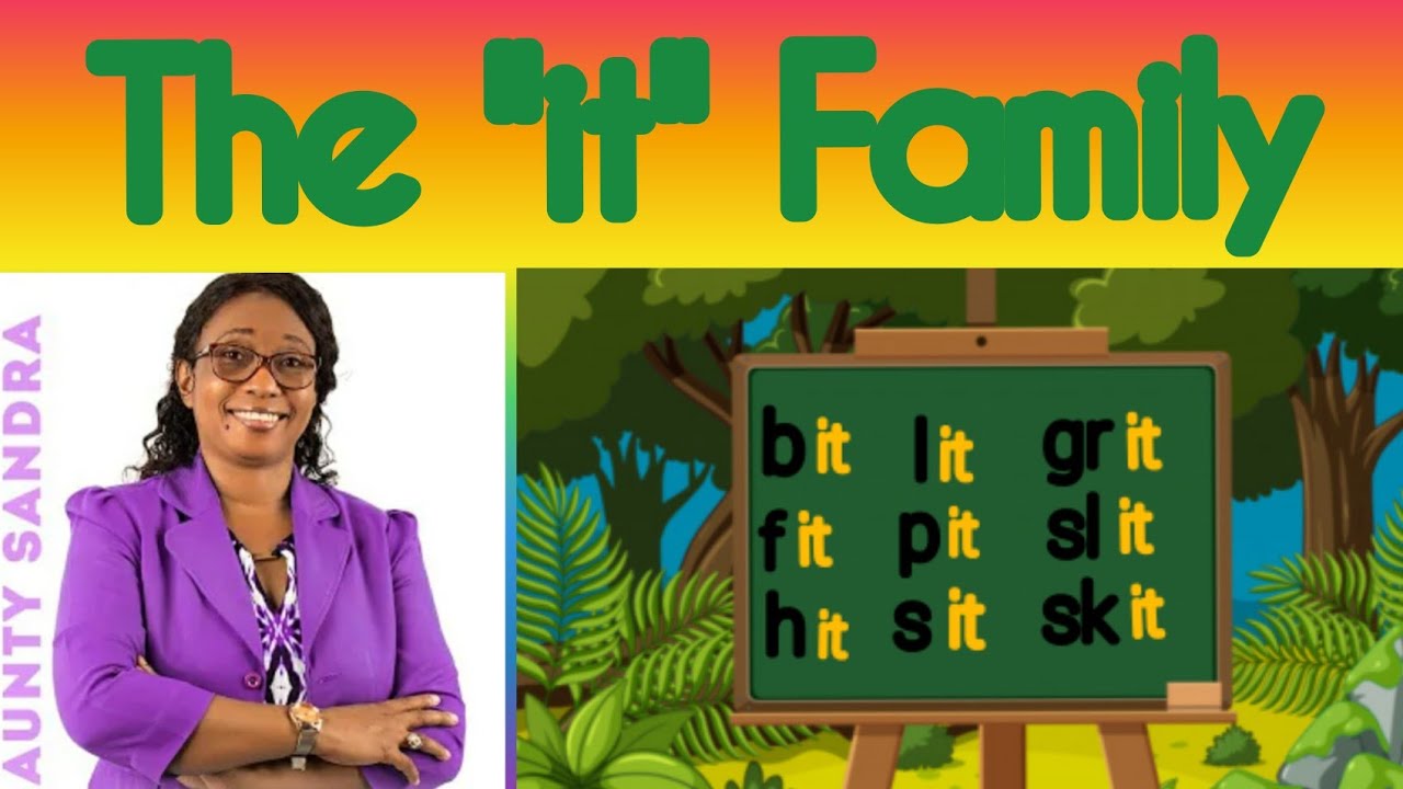 The "it" family | Blending letter sounds | Kindergarten Reading Skills ...