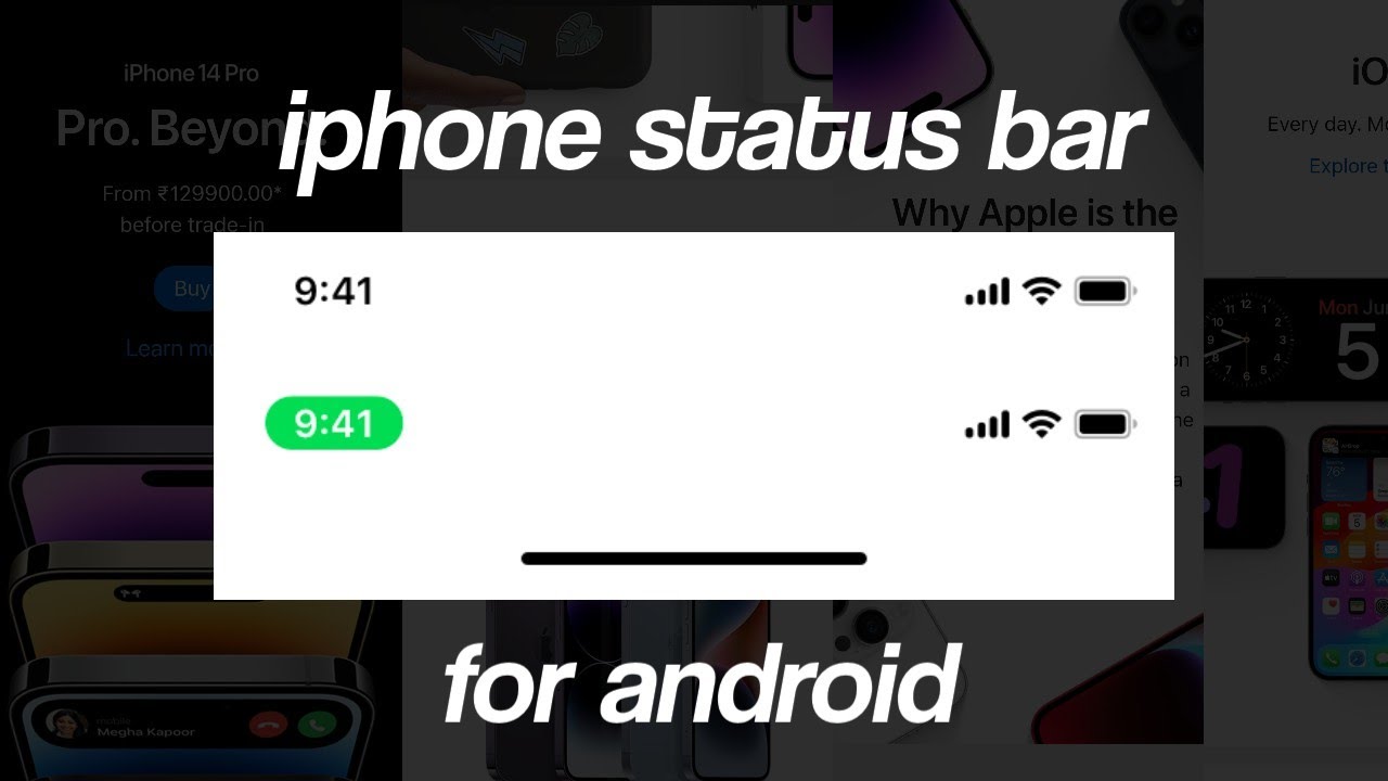 How to get iphone Status Bar on Android | iOS trick 2023 | kiexha - YouTube