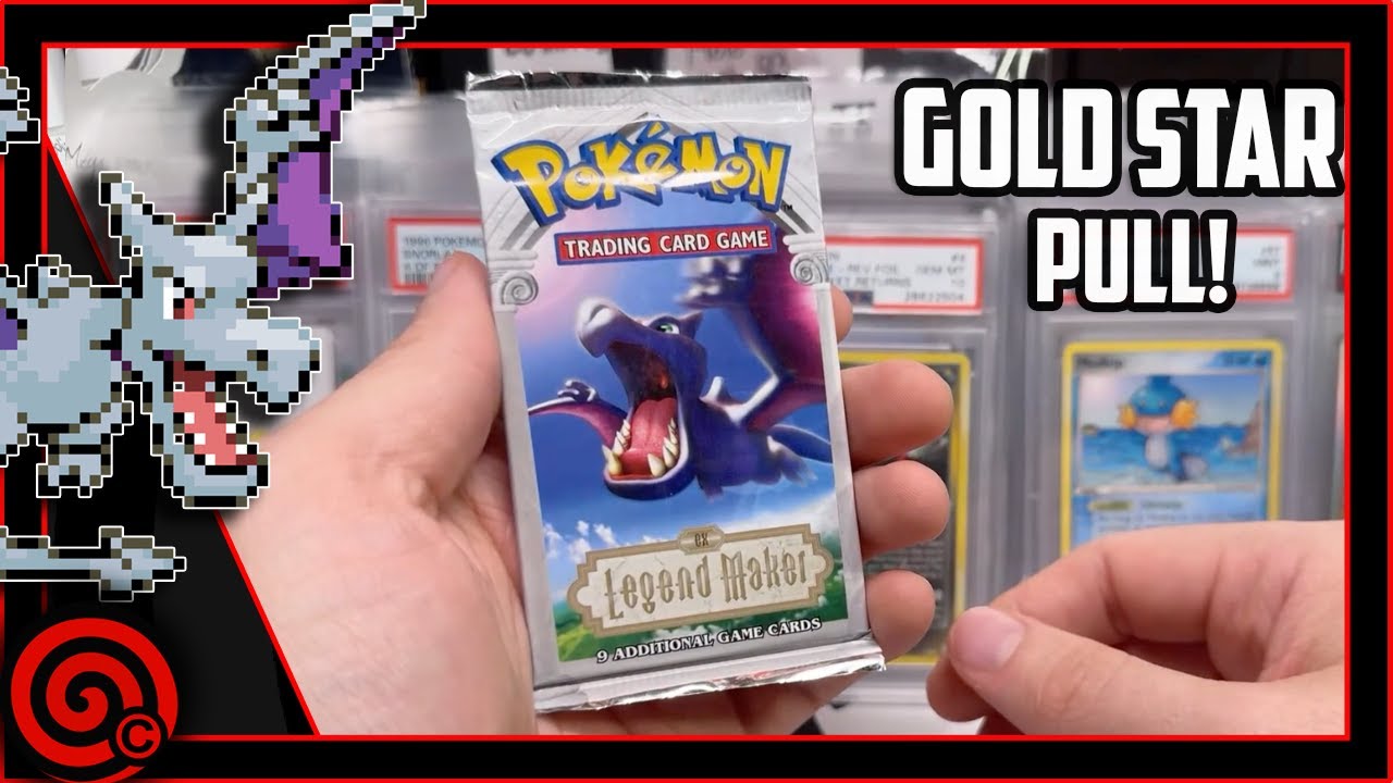 WE PULLED A GOLD STAR POKEMON CARD 🤯 EX Legend Maker Pack Opening - YouTube