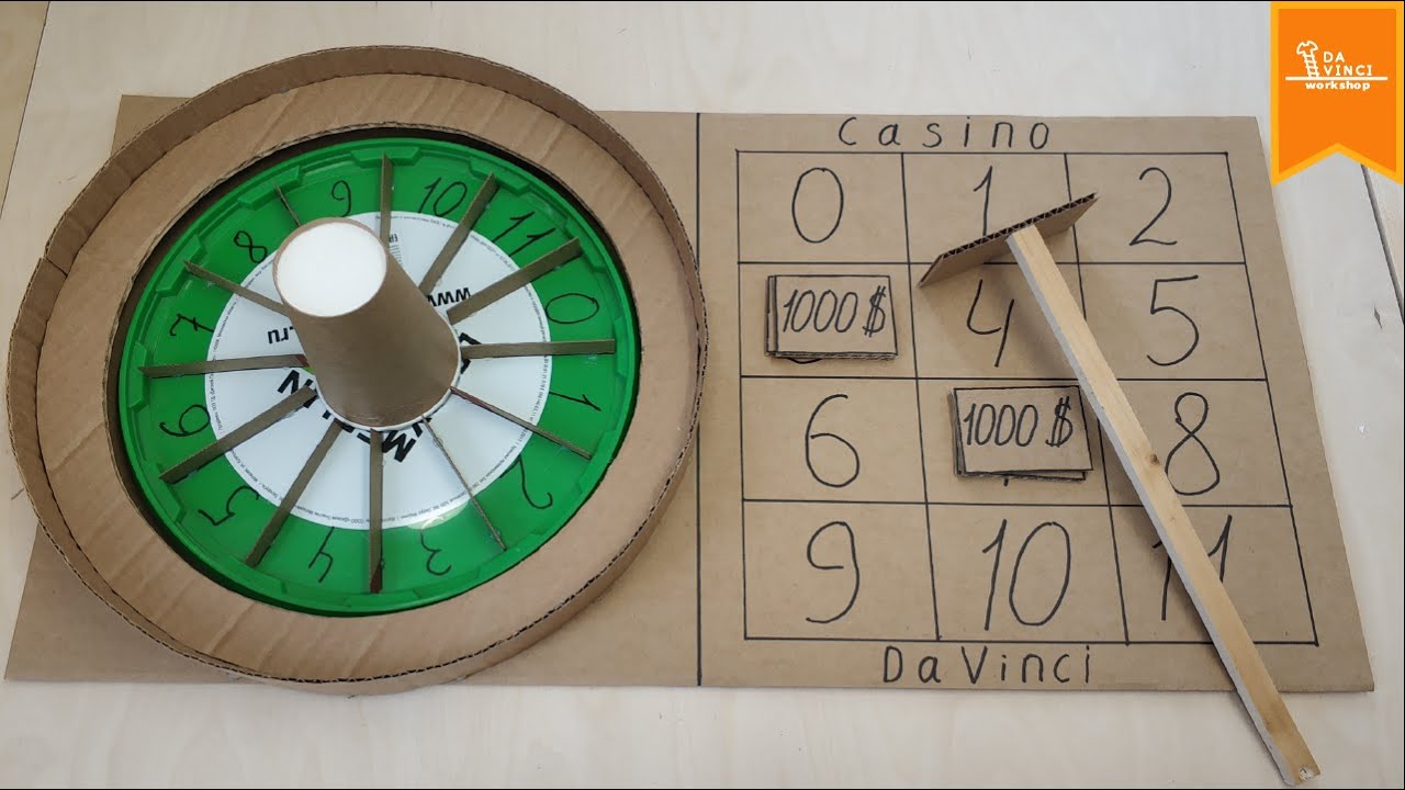 How to make a roulette game out of cardboard - YouTube