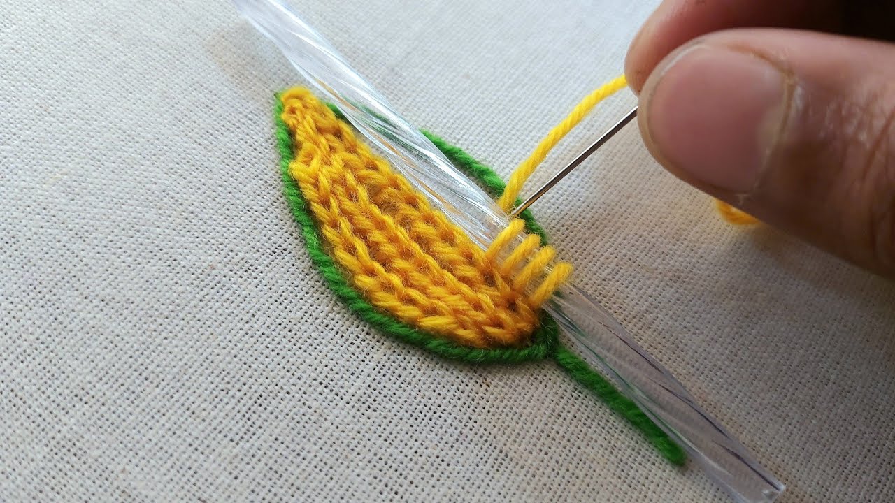 Most beautiful leaf hand embroidery design|unique leaf hand embroidery ...