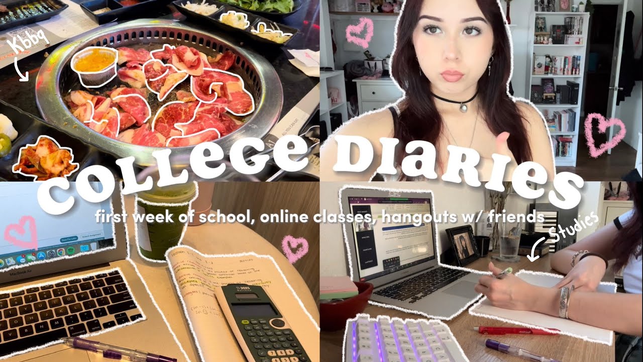 📓🎀college diaries: first week of school, online classes, hangouts with ...