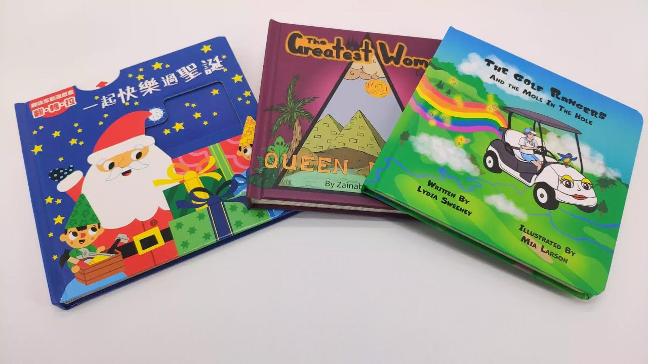 Hardcover Board Book Printing Examples Display - YouTube