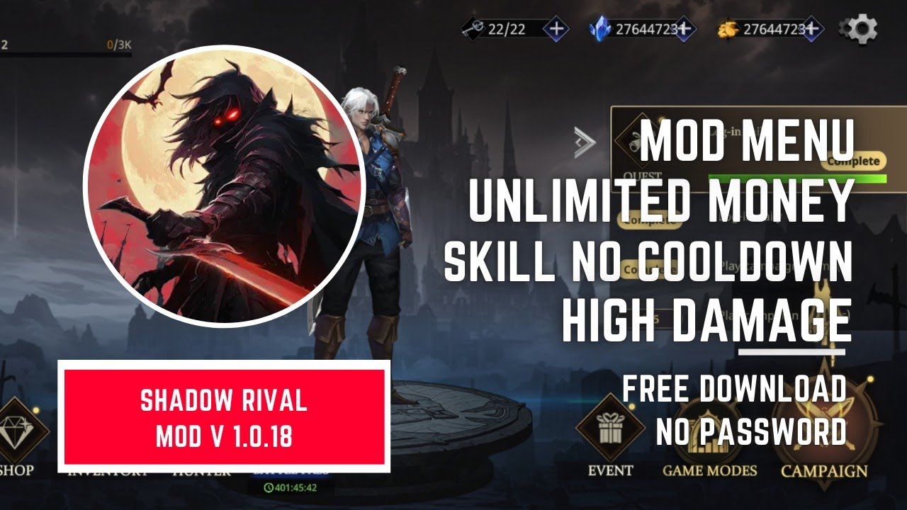 Shadow Rival 1.0.18 Mod Menu - Free Download No Password - YouTube