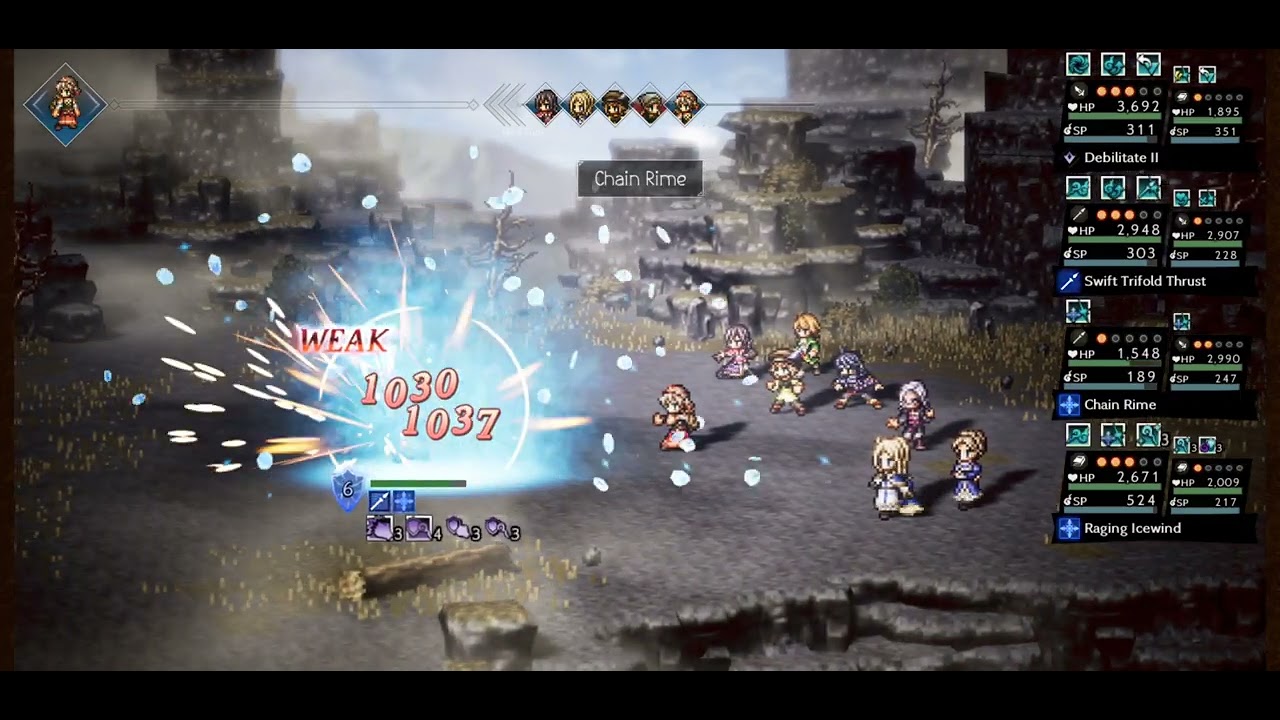 Octopath CotC: BT Sword 3 Turn Kill no allies - YouTube