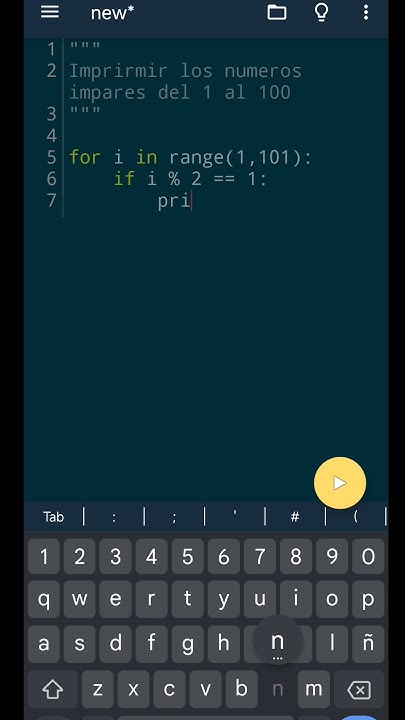 Imprimir los números impares entre el 1 y el 100 #python #programacion ...