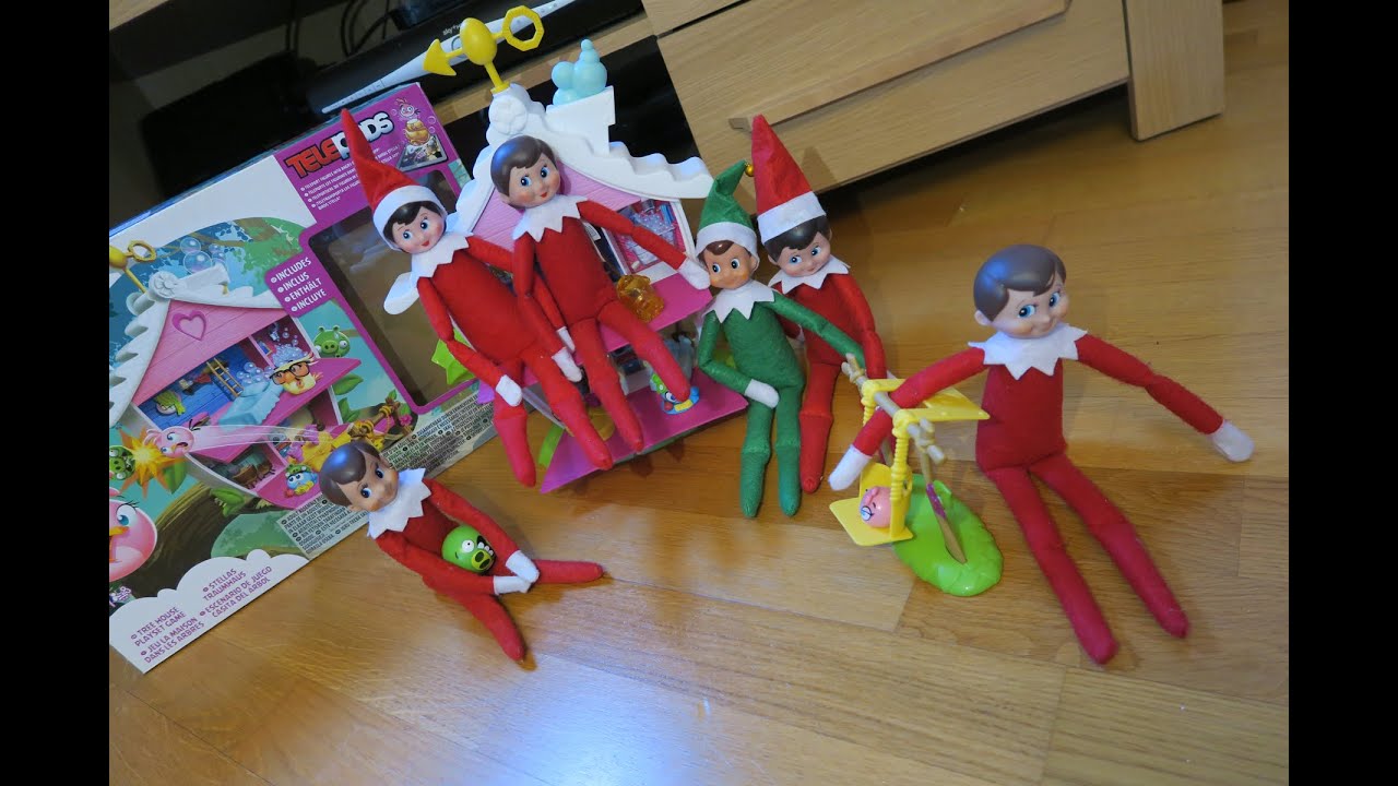 Elf on the shelf play angry birds - YouTube