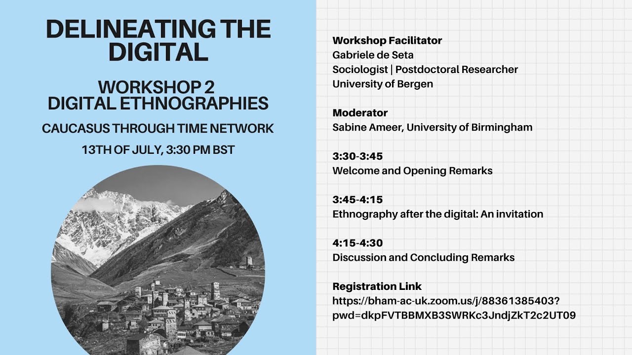 Delineating the Digital: Workshop 2- Digital Ethnography - YouTube