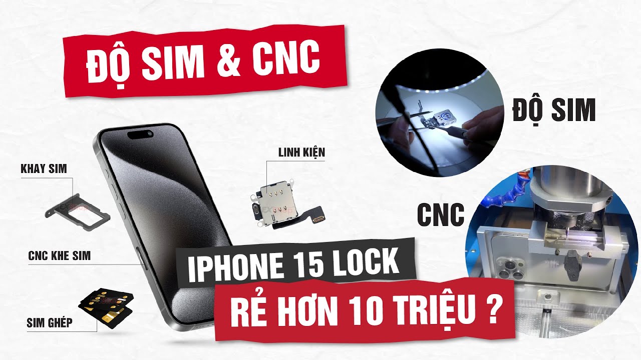 Độ ổ 2 Sim Vật Lý và CNC khe sim iPhone 15 Plus lock thị trường Mỹ - YouTube