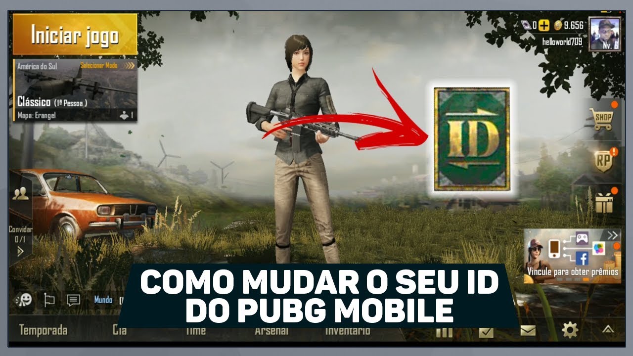 COMO MUDAR O SEU ID NO PUBG MOBILE - YouTube