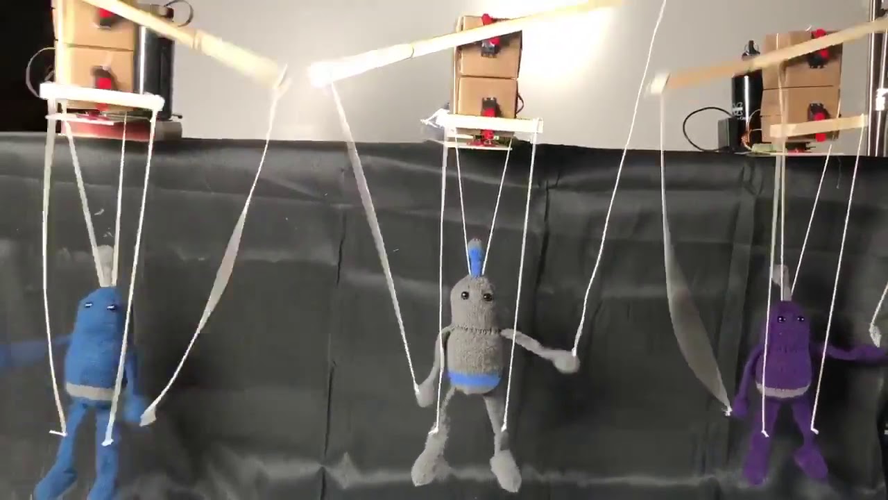 Knitted Robot Marionettes - YouTube