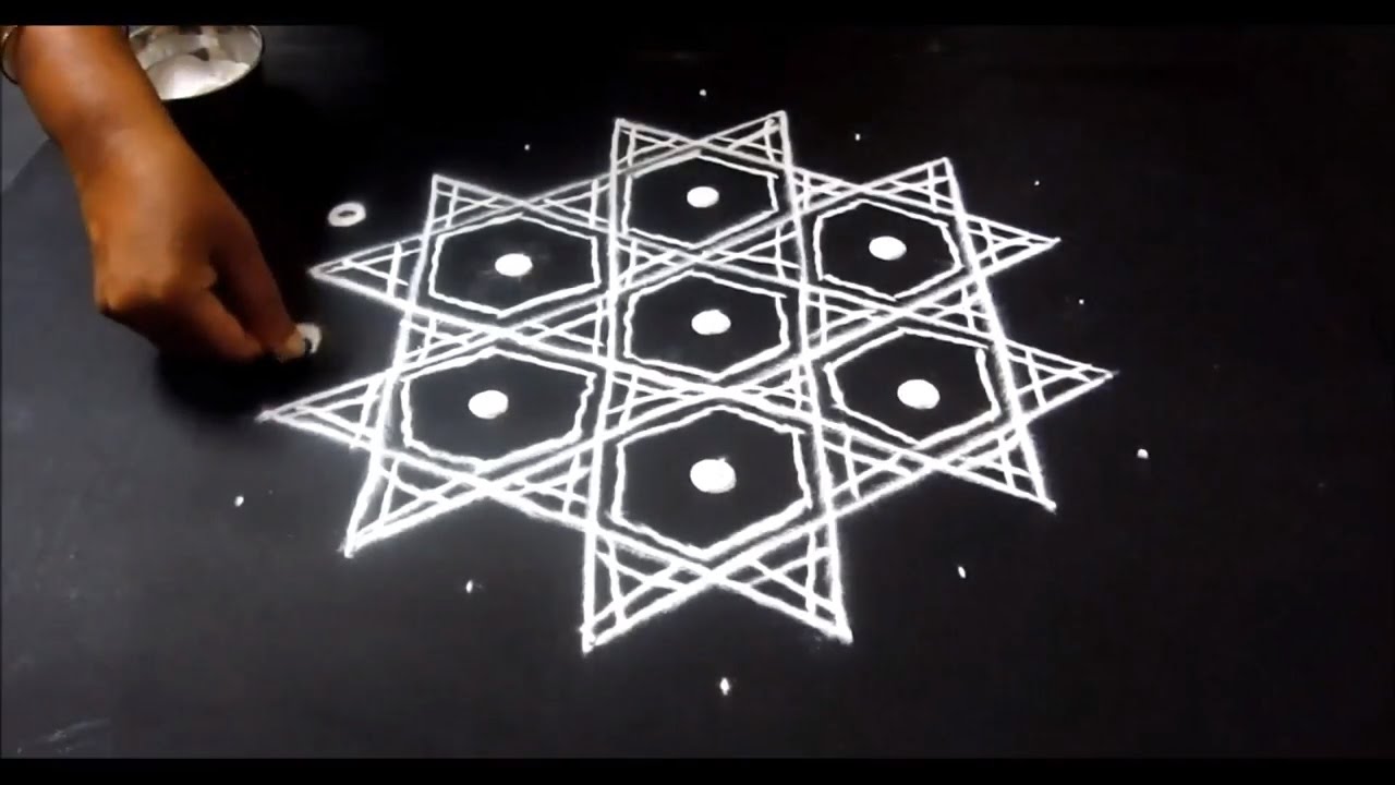 count the triangles || creative star rangoli designs for friday ...