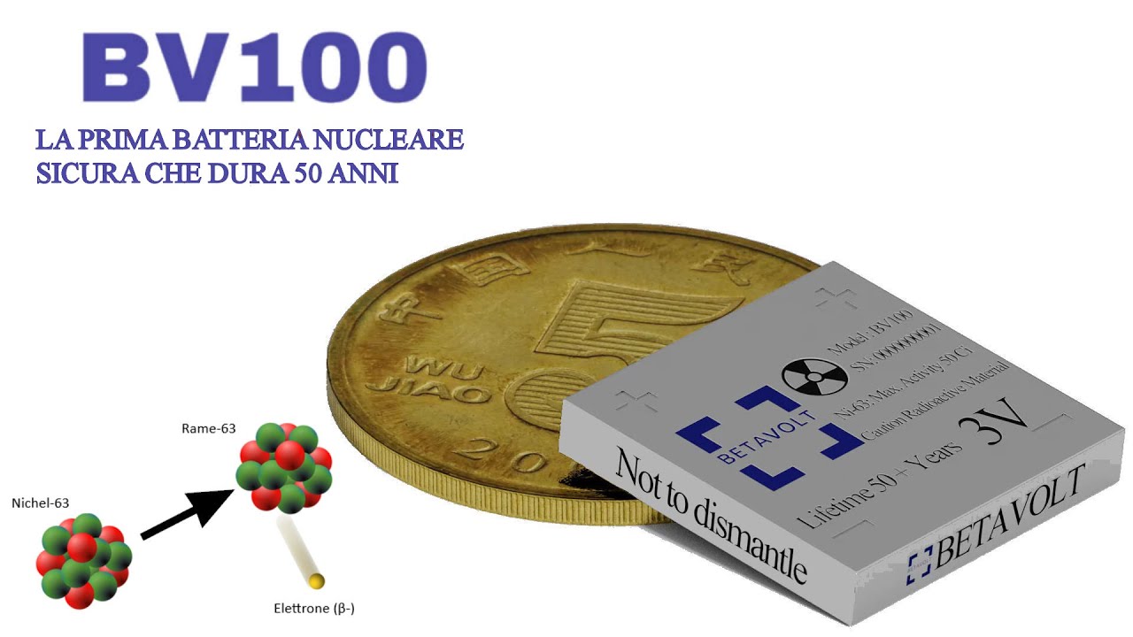 BV100 - La prima batteria nucleare sicura che dura 50 anni - YouTube