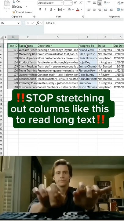 How To Wrap Text in Excel🤯 #excel #spreadsheetmagic #excelshortcuts #exceltips #spreadsheets # ...