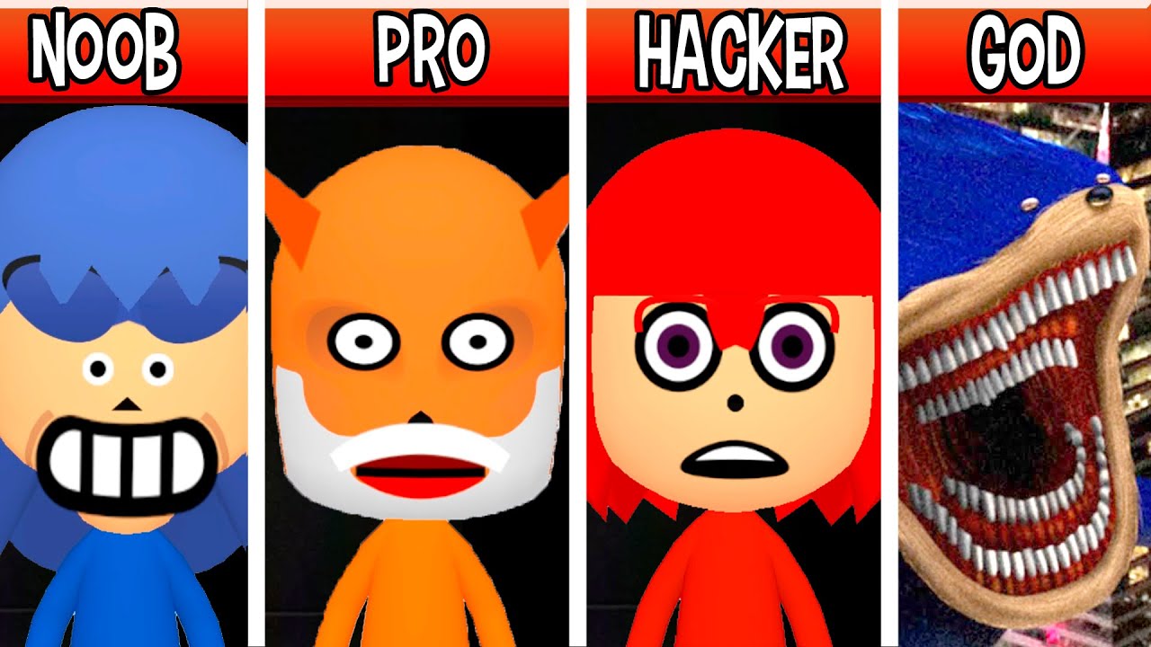 Mii ALL Characters in Shin Sonic Tapes (Collection #2) : Noob, Pro ...