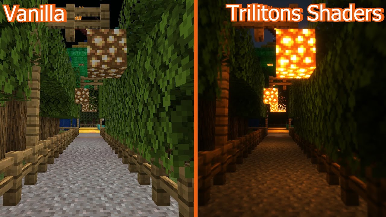Minecraft | Vanilla vs Trilitons Shaders - YouTube