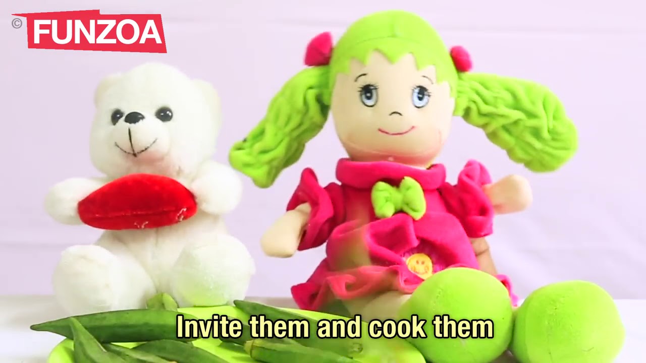 Funny Ladies Finger Song Funny Vegetable Song Funzoa Teddy Video - YouTube