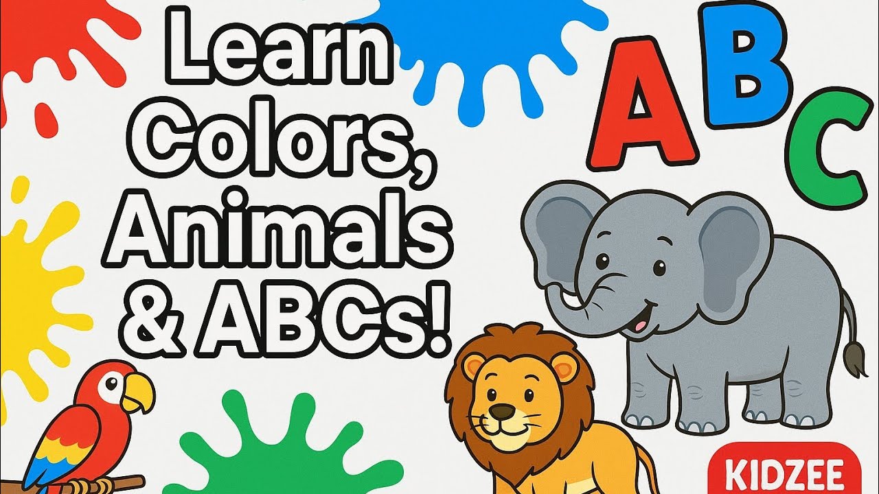 ABCD , colors and animals || kids learing video || preschool rhymes ...