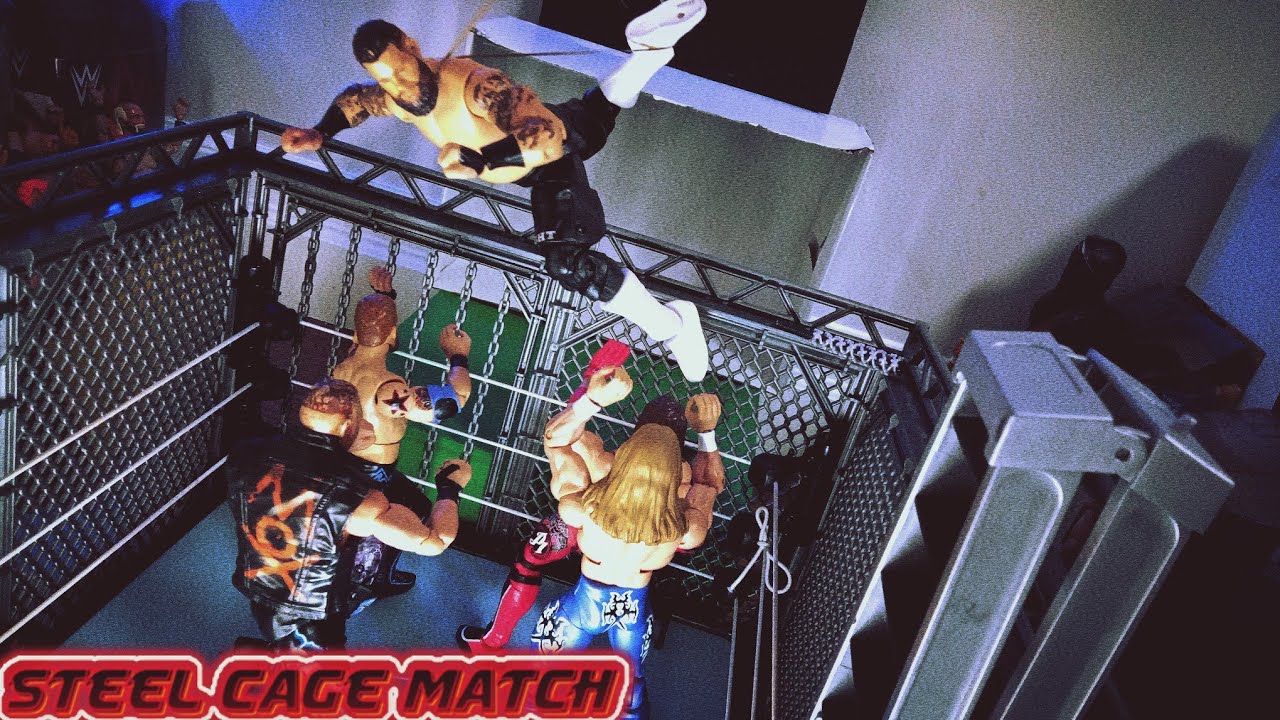 FATAL 5 WAY WWE ACTION FIGURE STEEL CAGE MATCH! WINNER GOES TO ...