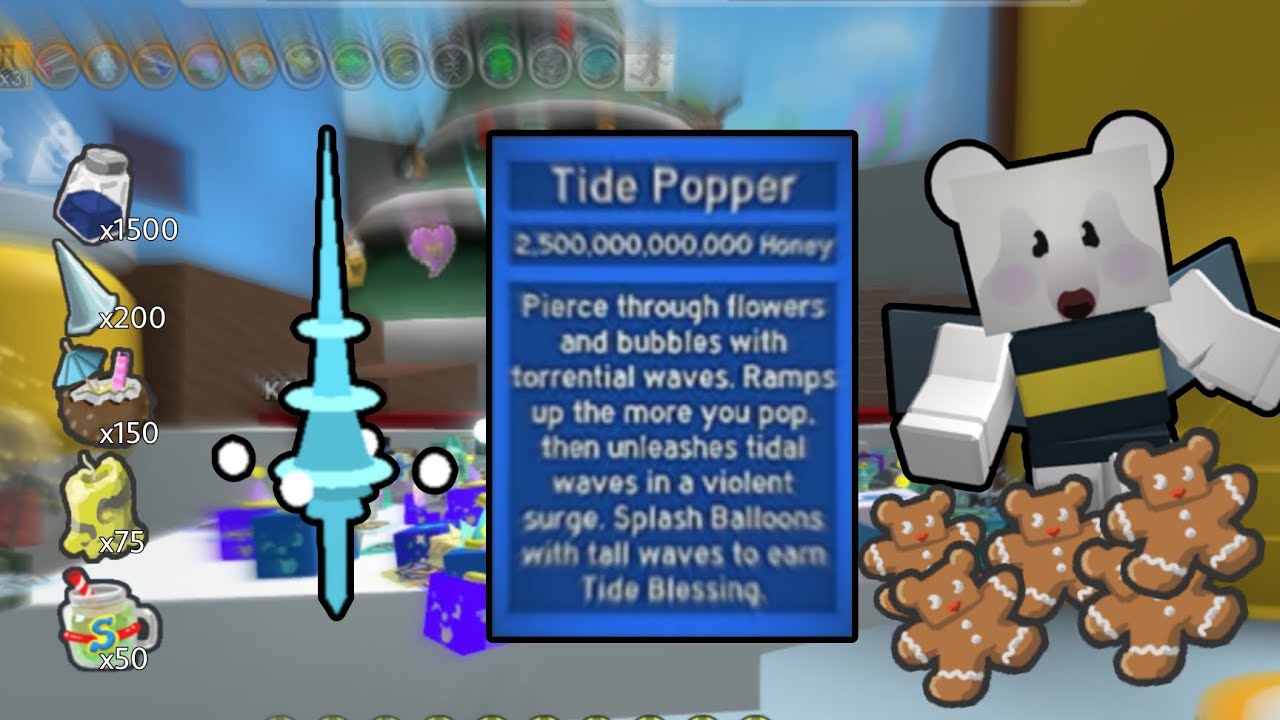Finally Getting the Tide Popper (overpowered) | Roblox Bee Swarm ...