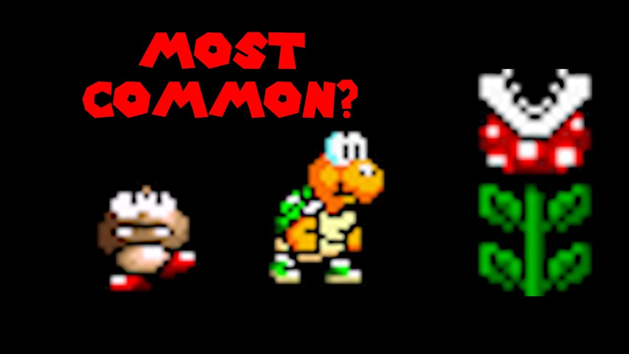 What enemy appears the most in Super Mario Bros. 1 (SMB1)? - YouTube