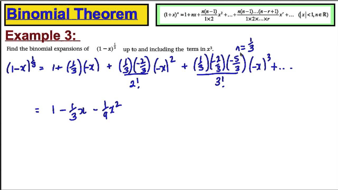 Core 4 Maths A Level Edexcel Binomial Theorem 2 YouTube