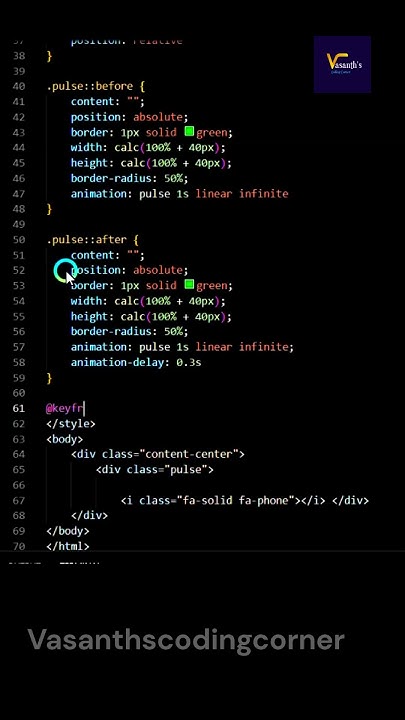 Incoming Call Animation Html Css Html Css Htmltutorial Trending Coding Trend Youtube